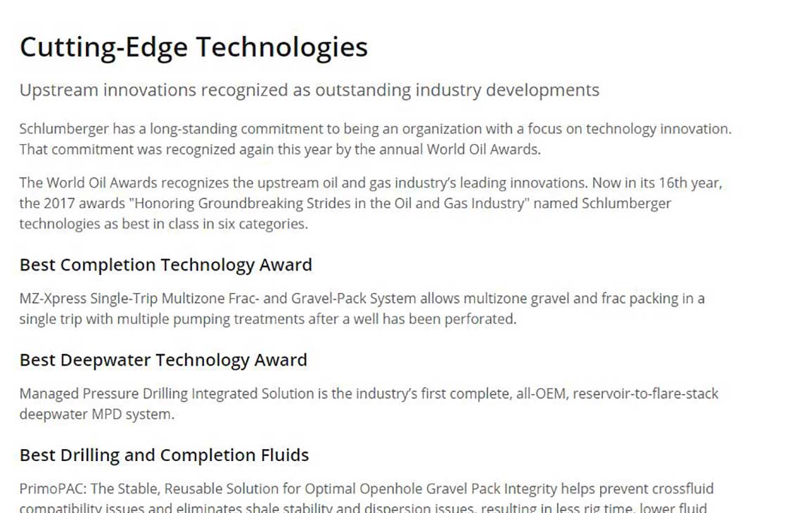 Cutting-Edge Technologies Upstream innovations recognized as ...
